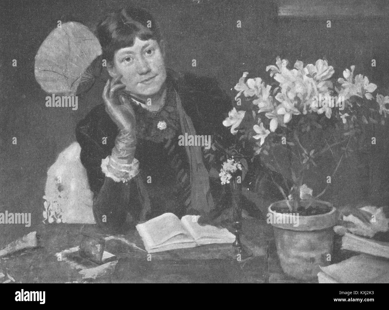 Female painter Black and White Stock Photos & Images - Alamy
