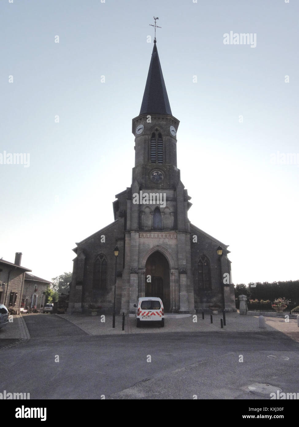 A photograph of the Church of Saint John the Baptist in Ancemont, Meuse ...