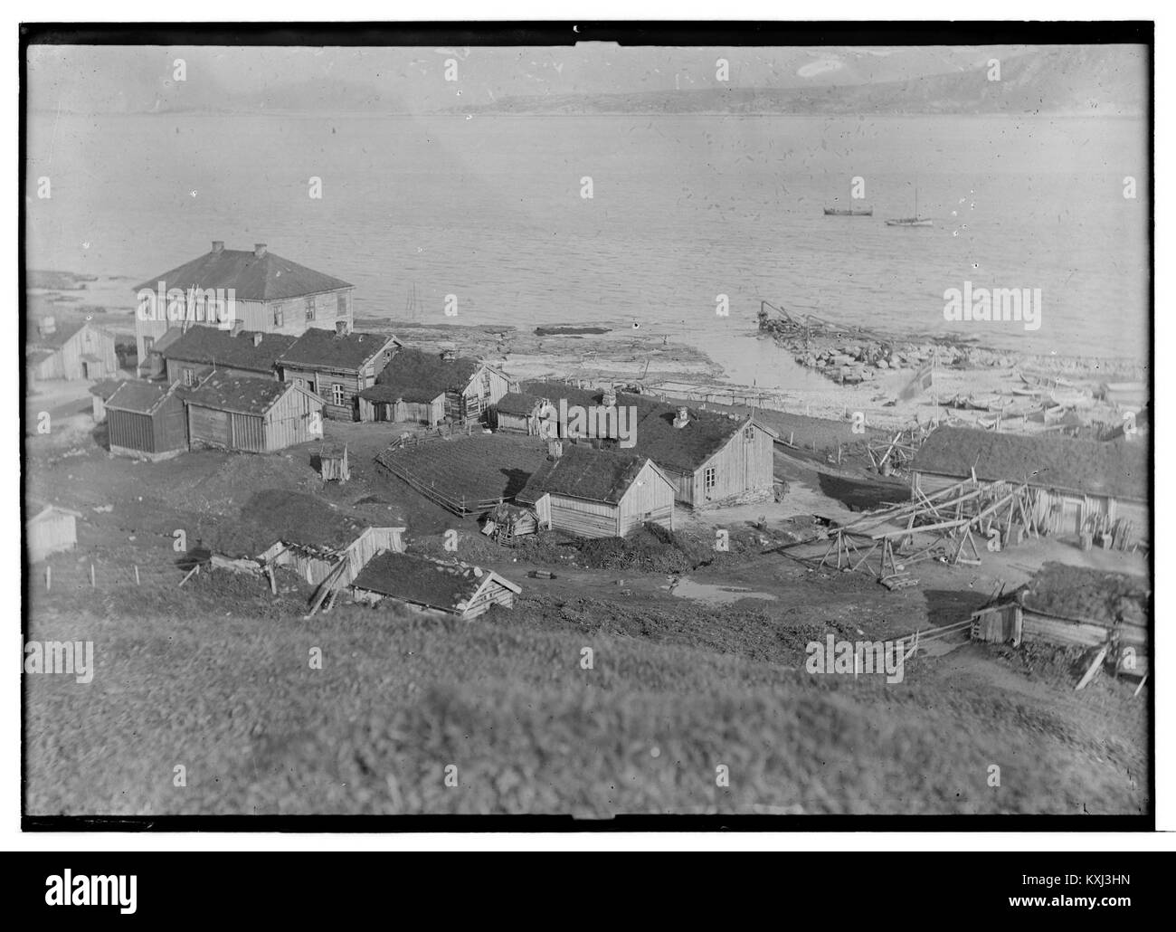 Wooden construction early settlement Black and White Stock Photos ...