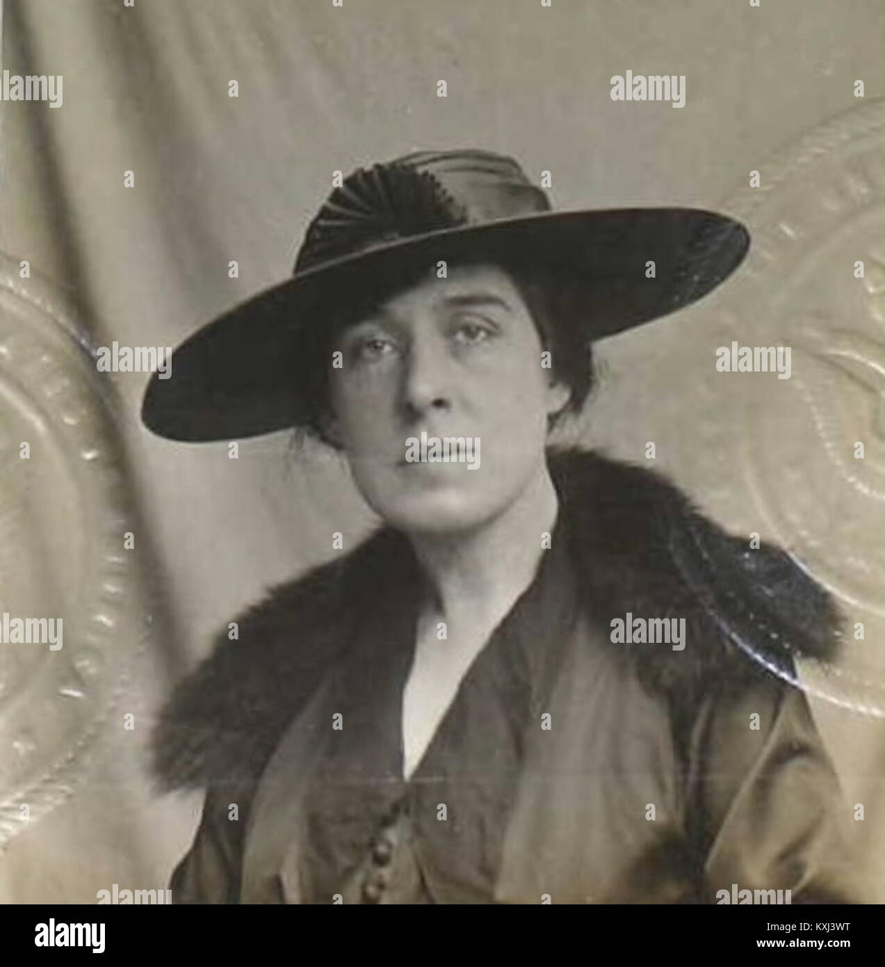 A cropped photograph of Anne Dike from 1916. Anne Dike was a prominent ...