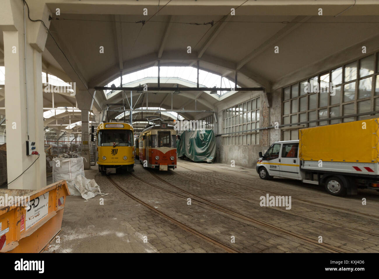 Historical photograph of the Waltherstraße depot documenting its role ...
