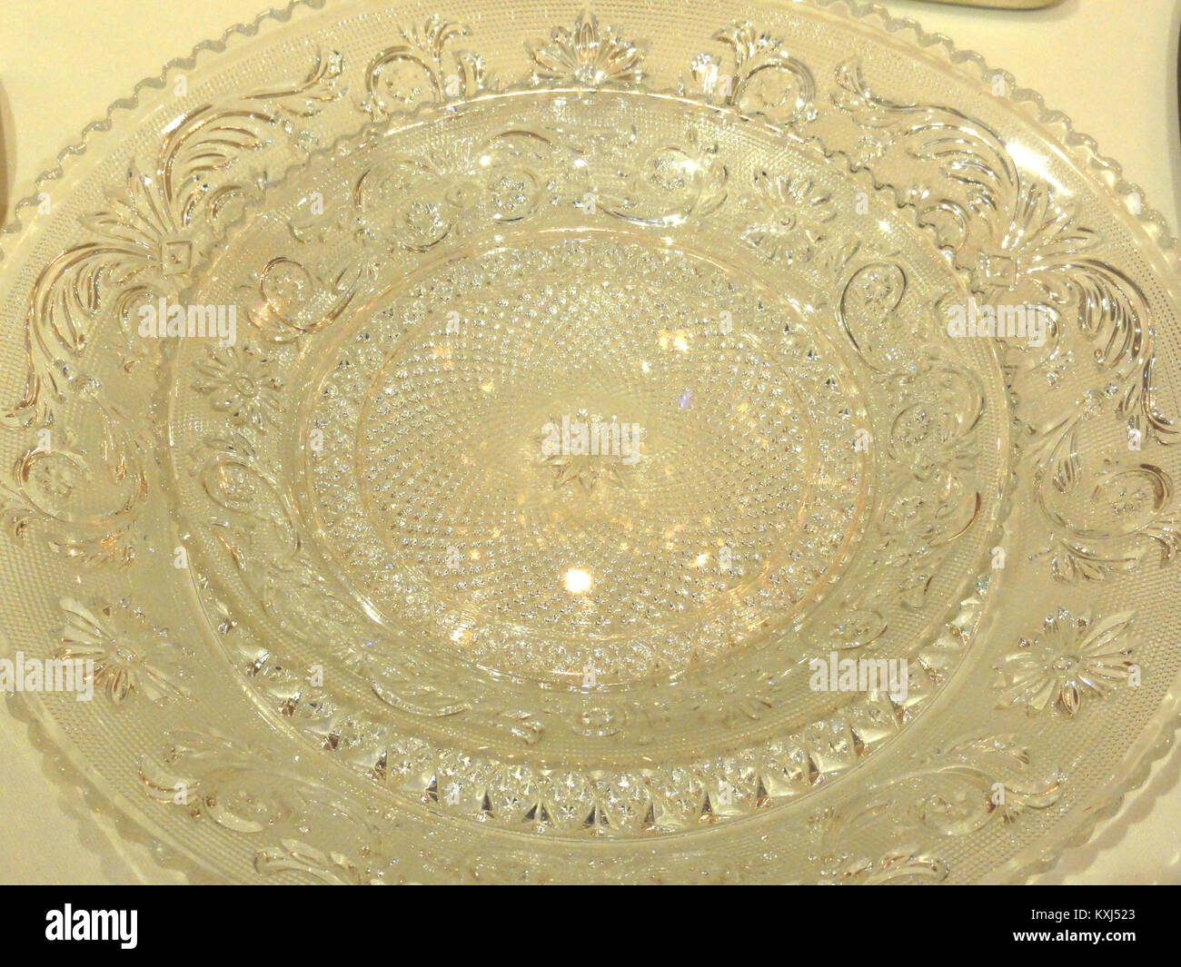 A detailed exhibit from the Baccarat Crystal Museum, showcasing the ...