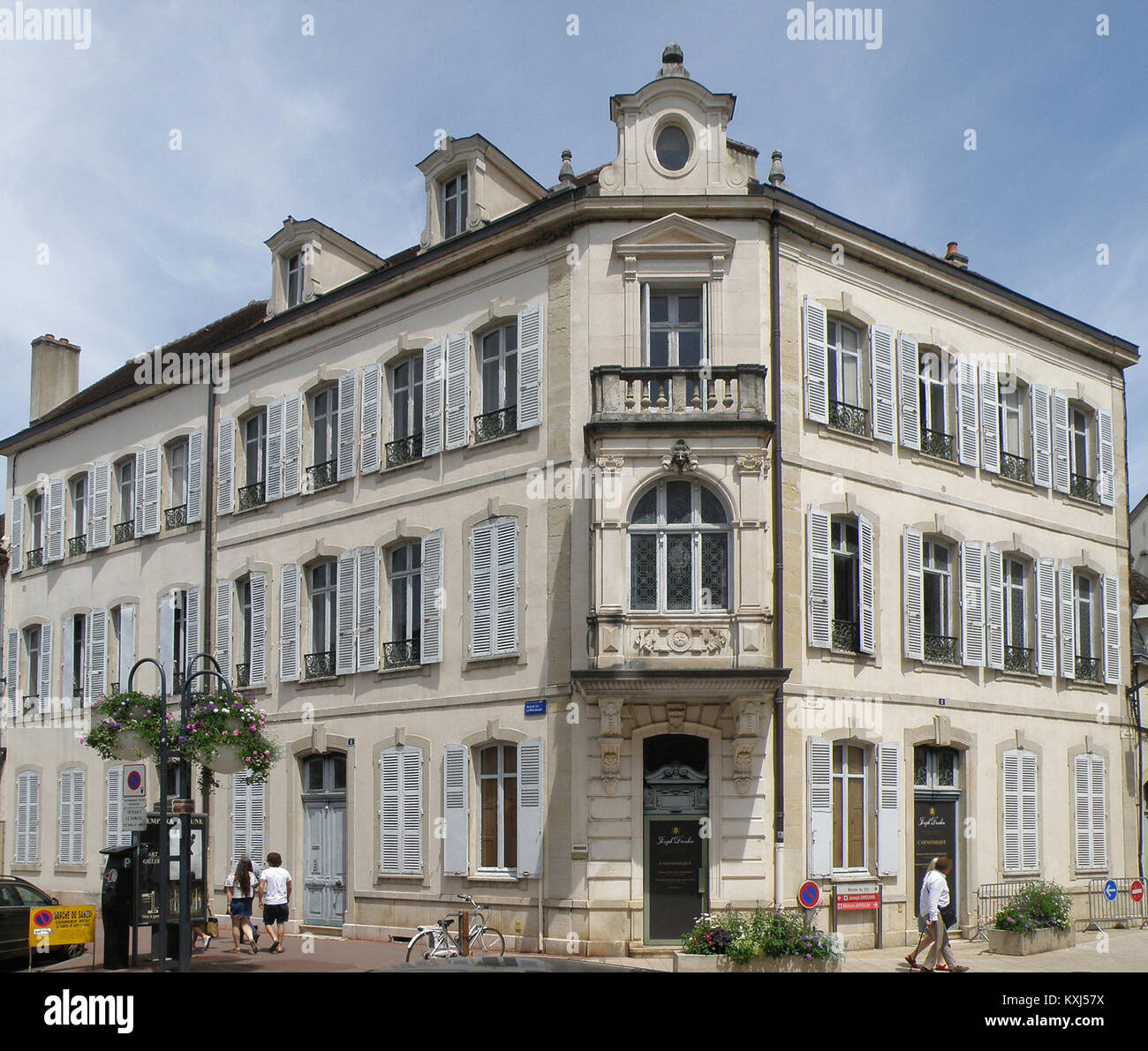 A historical view of Place Fleury in Beaune, capturing the architecture ...