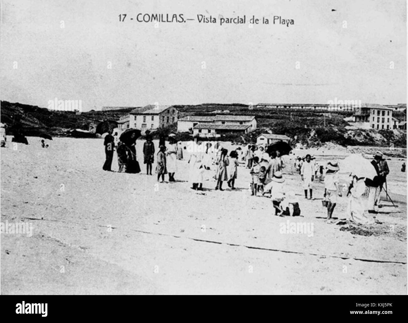 A photograph from 1881 shows the Baños de Ola sea-bathhouse in Comillas ...