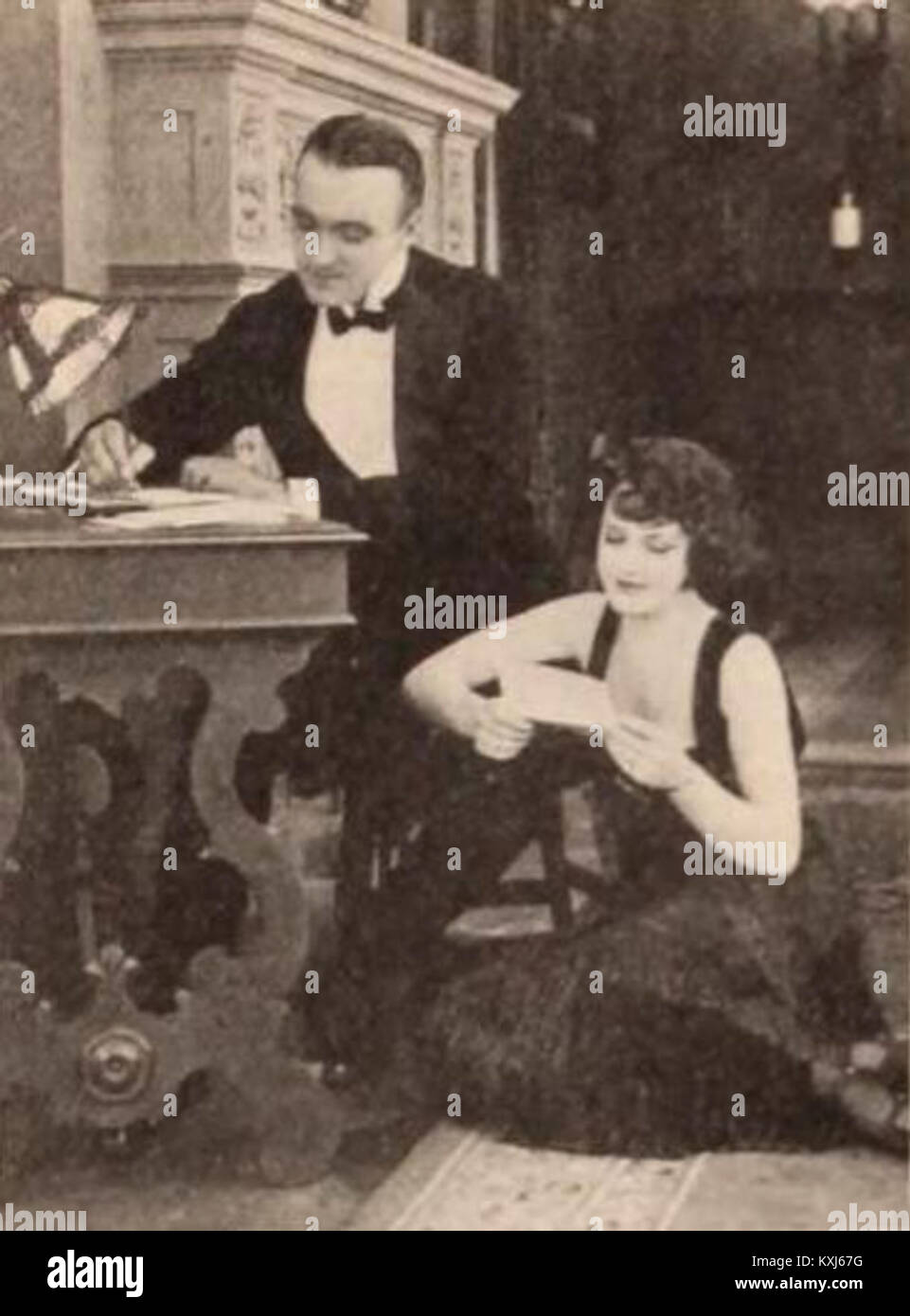 The 1920 silent film 'Blackmail', a notable example of early suspense ...