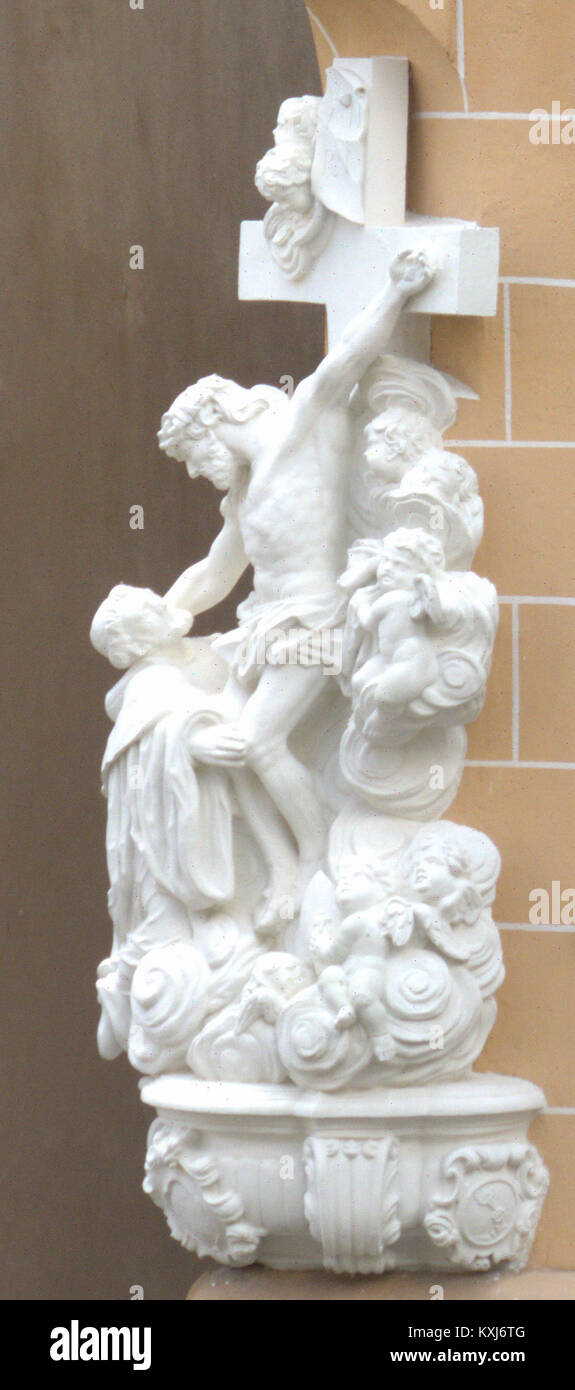 This detailed sculpture from Bamberg, Germany, captures the intricate ...