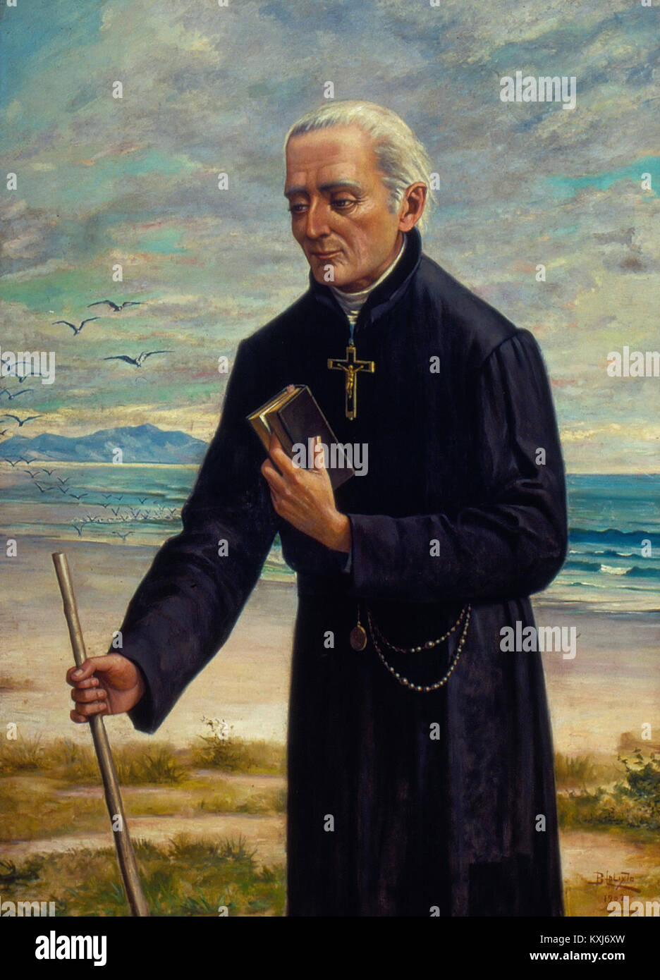 Portrait of Padre José de Anchieta by Benedito Calixto de Jesus, housed ...