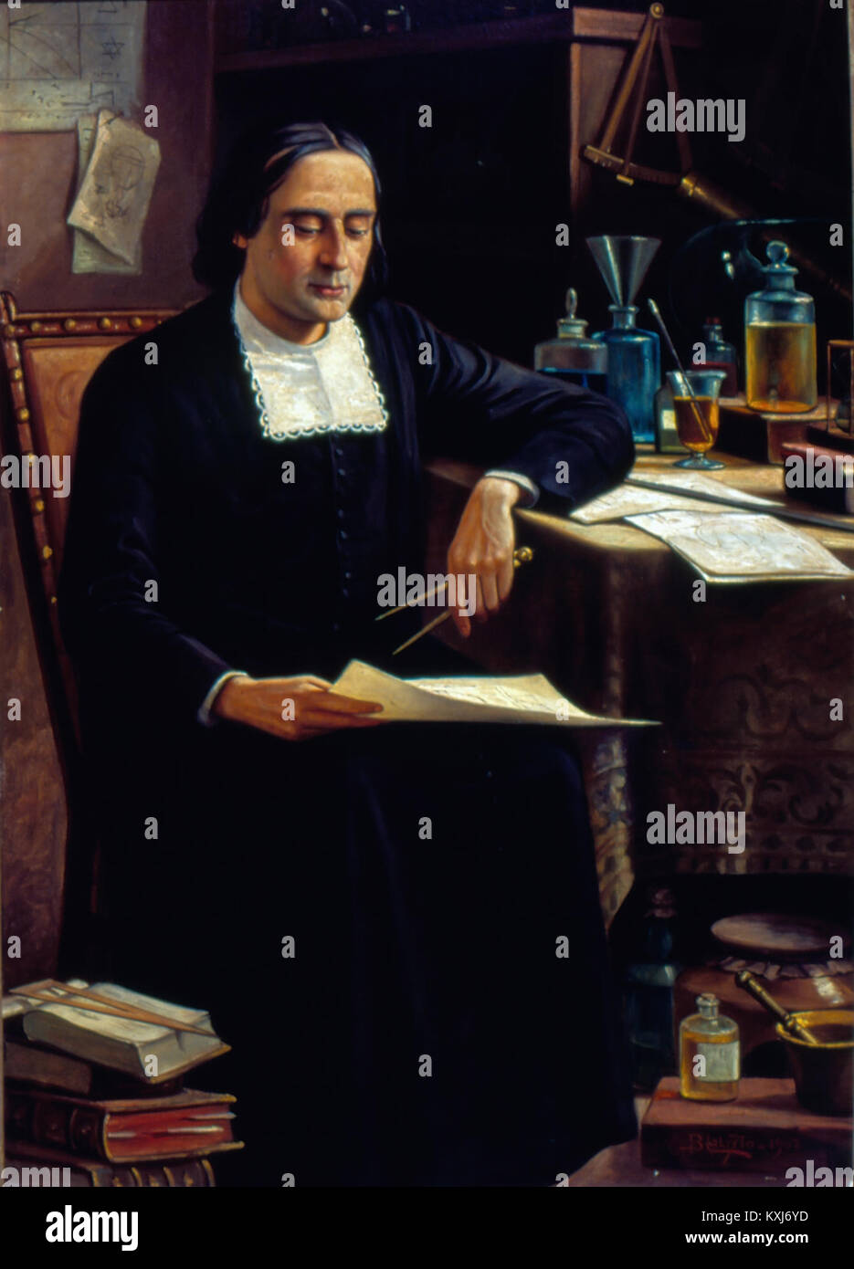 This portrait by Benedito Calixto de Jesus depicts Padre Bartolomeu ...