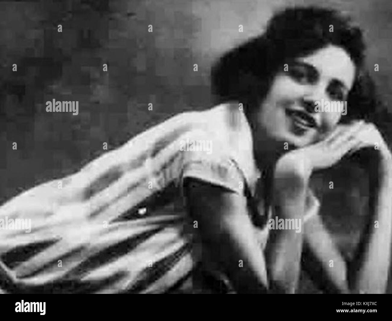 A portrait of Amina Rizk, a young woman known for her contributions or ...