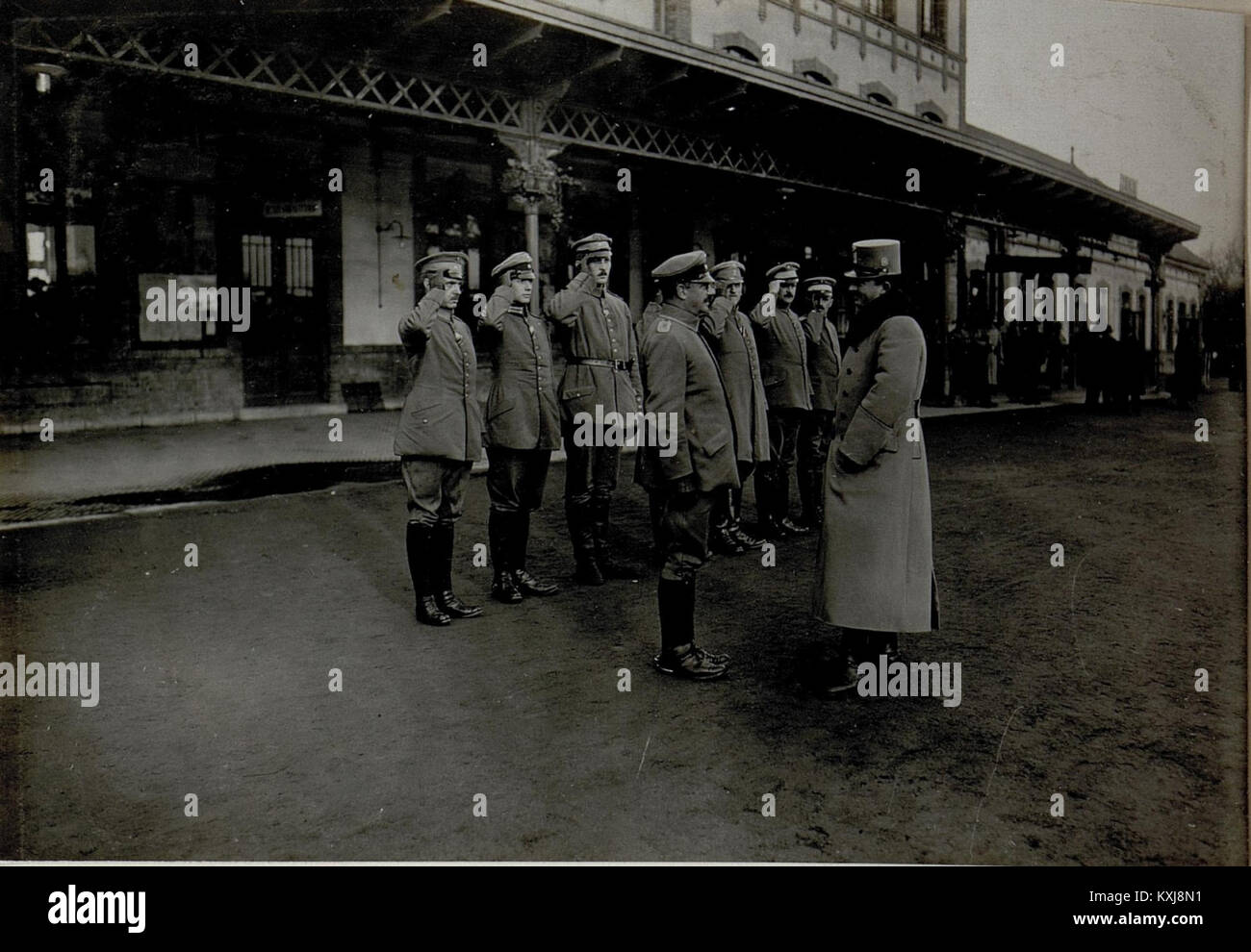 A 1916 photograph documenting travel through Teius to Sibiu, Romania ...