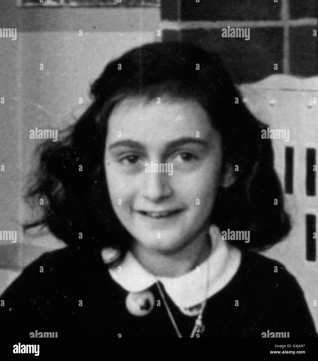 A cropped photograph of the Anne Frank School, named after Anne Frank ...