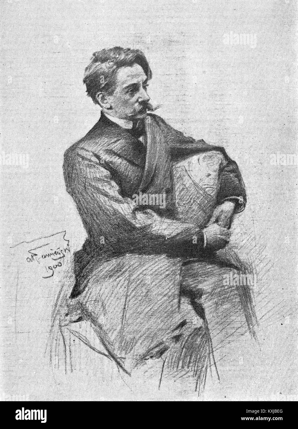 Painted portrait 1900 Black and White Stock Photos & Images - Alamy