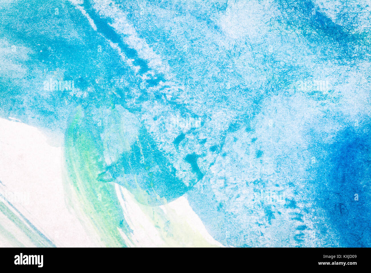 Abstract hand drawn blue watercolor paints background Stock Photo - Alamy