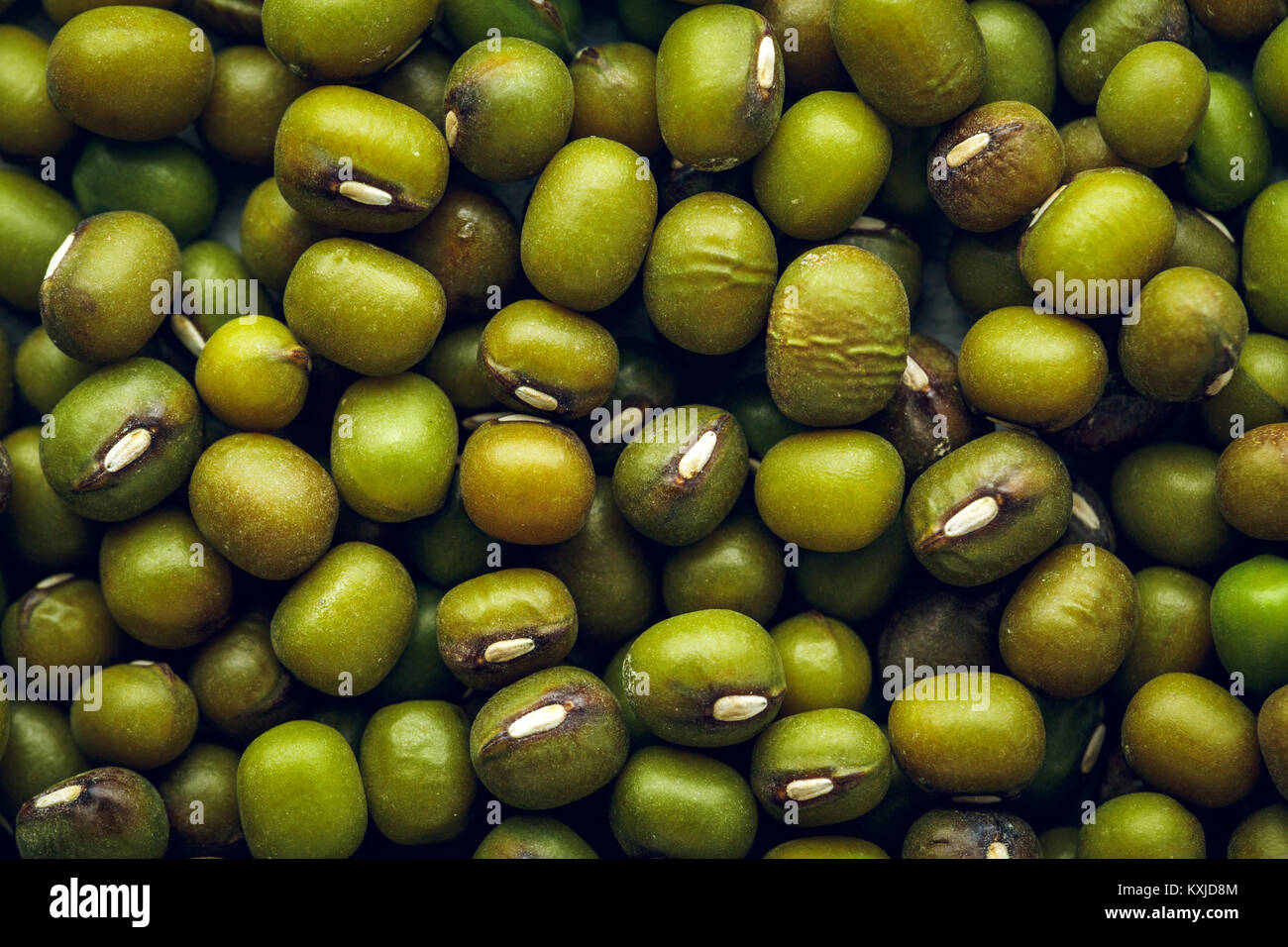 Mung beans macro background texture. Top view Stock Photo - Alamy