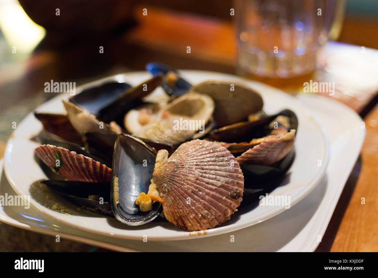 eating seafood in a restaurant, Chile Stock Photo - Alamy