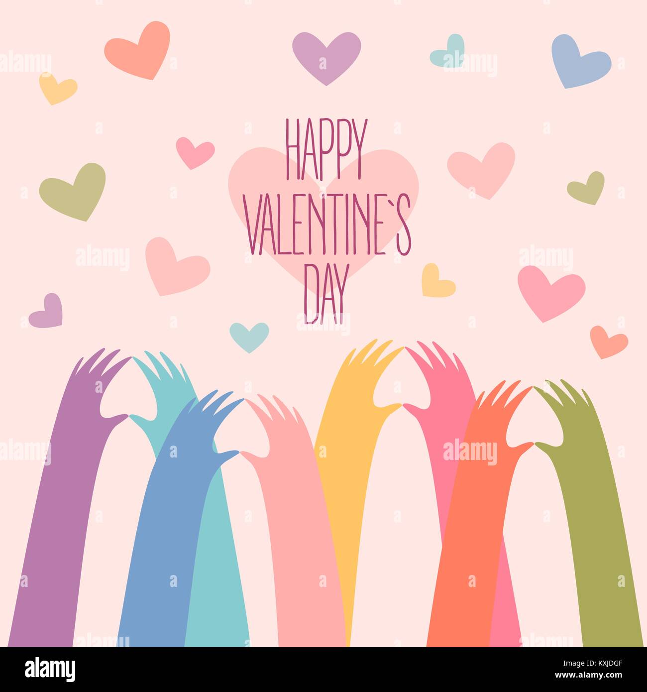 Making heart hands Stock Vector Images - Alamy