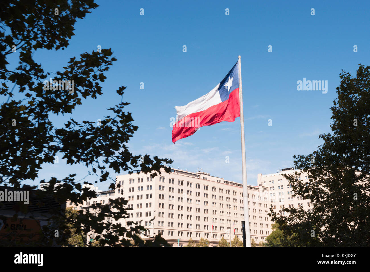 Santiago flag hi-res stock photography and images - Alamy