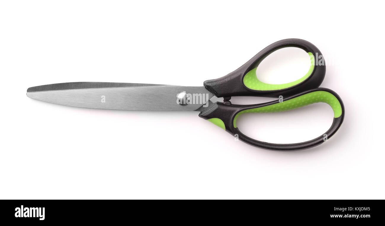 Top view of scissors isolated on white Stock Photo - Alamy