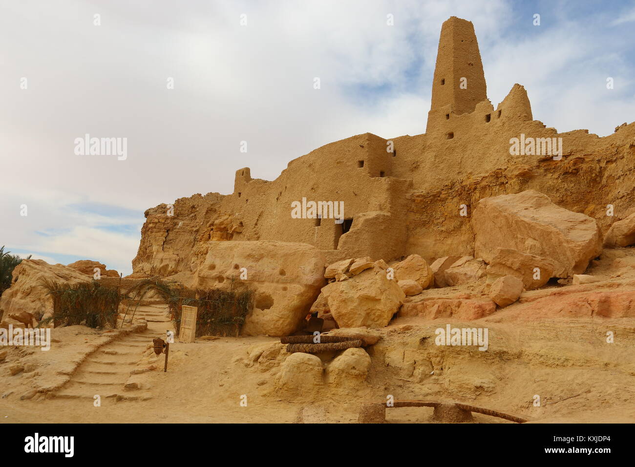 Temple of the Oracle of Amun in Siwa Oasis in western desert Stock ...