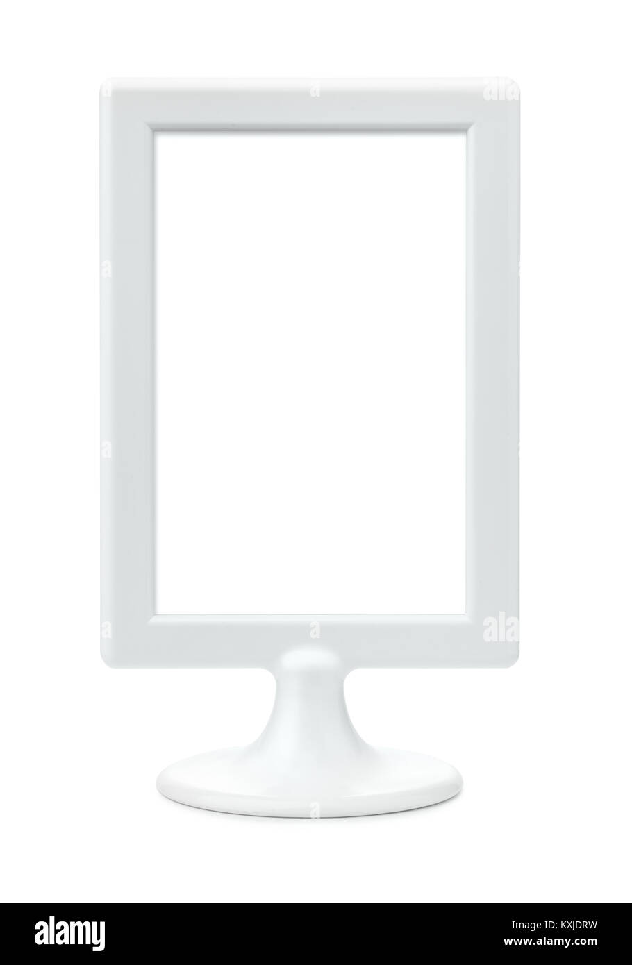 Front view of white plastic empty picture frame isolated on white Stock ...