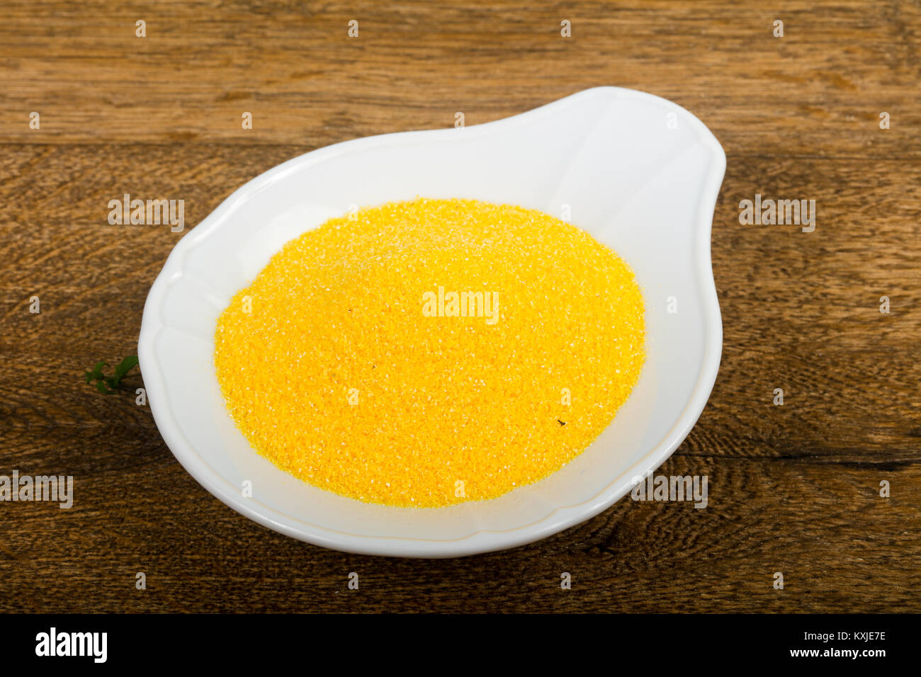 Raw polenta ready for cooking Stock Photo - Alamy