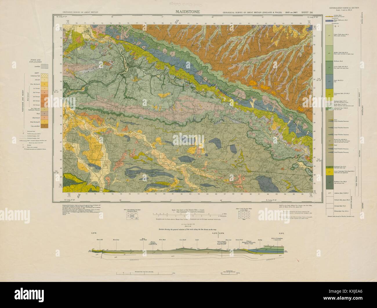 Geological survey great britain map hi-res stock photography and images ...
