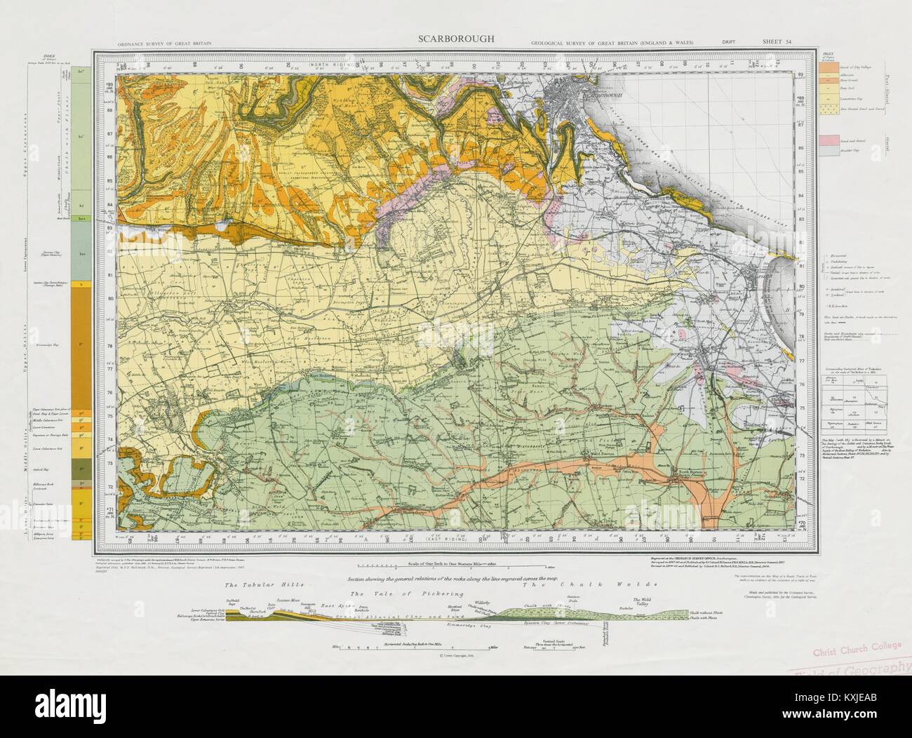 Scarborough geological survey map sheet 54. Yorkshire Filey Yorkshire ...