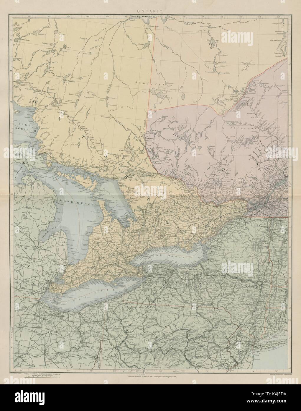 Map of erie pennsylvania hi-res stock photography and images - Alamy
