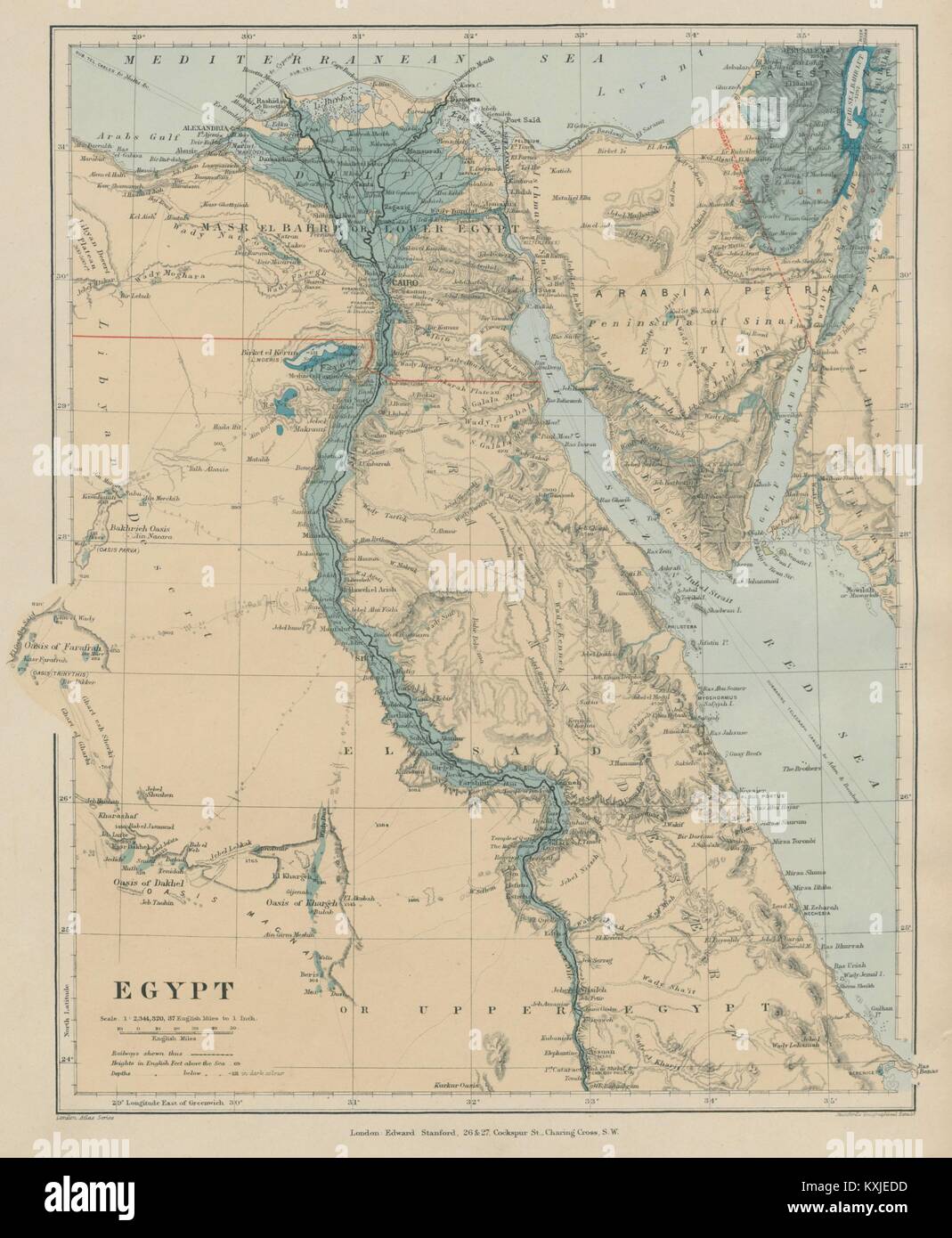 Gulf of aqaba map hi-res stock photography and images - Alamy
