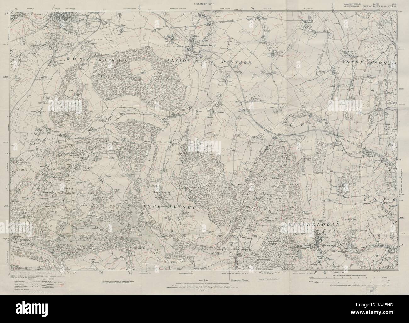 Ross on wye map hi-res stock photography and images - Alamy