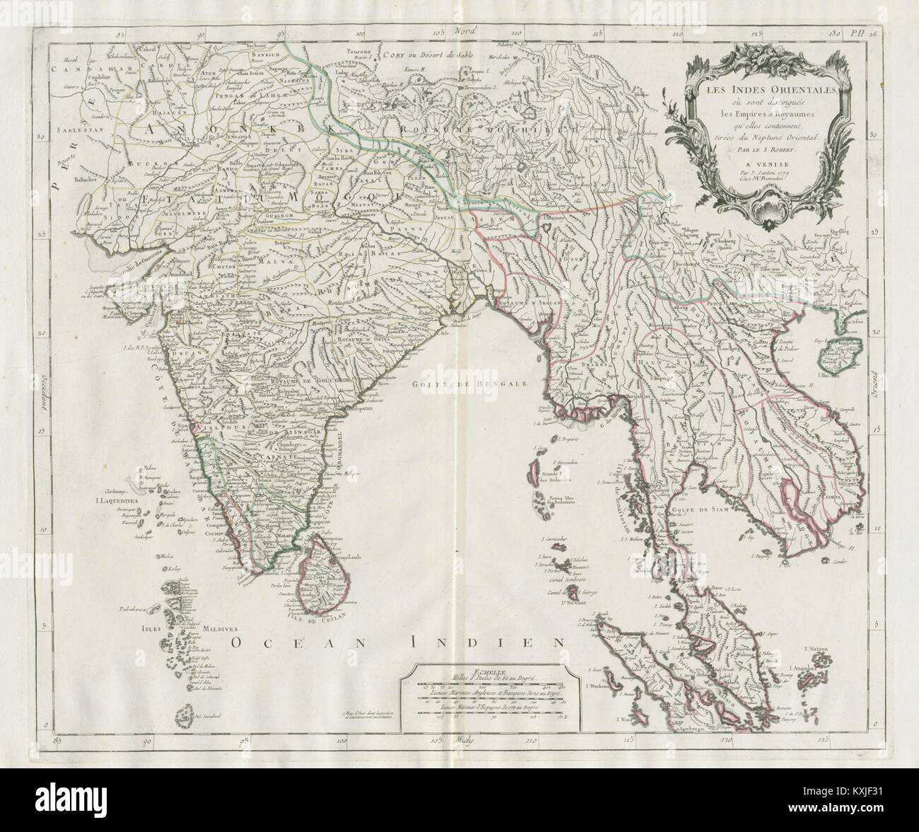 India map 18th century hi-res stock photography and images - Alamy