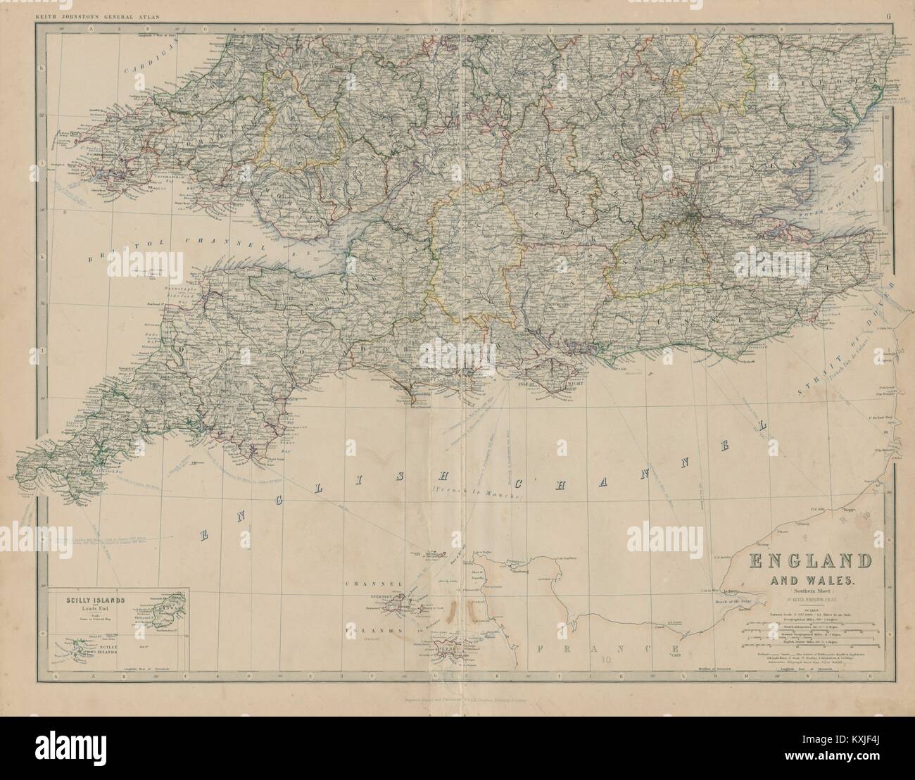 Scilly islands map hi-res stock photography and images - Alamy