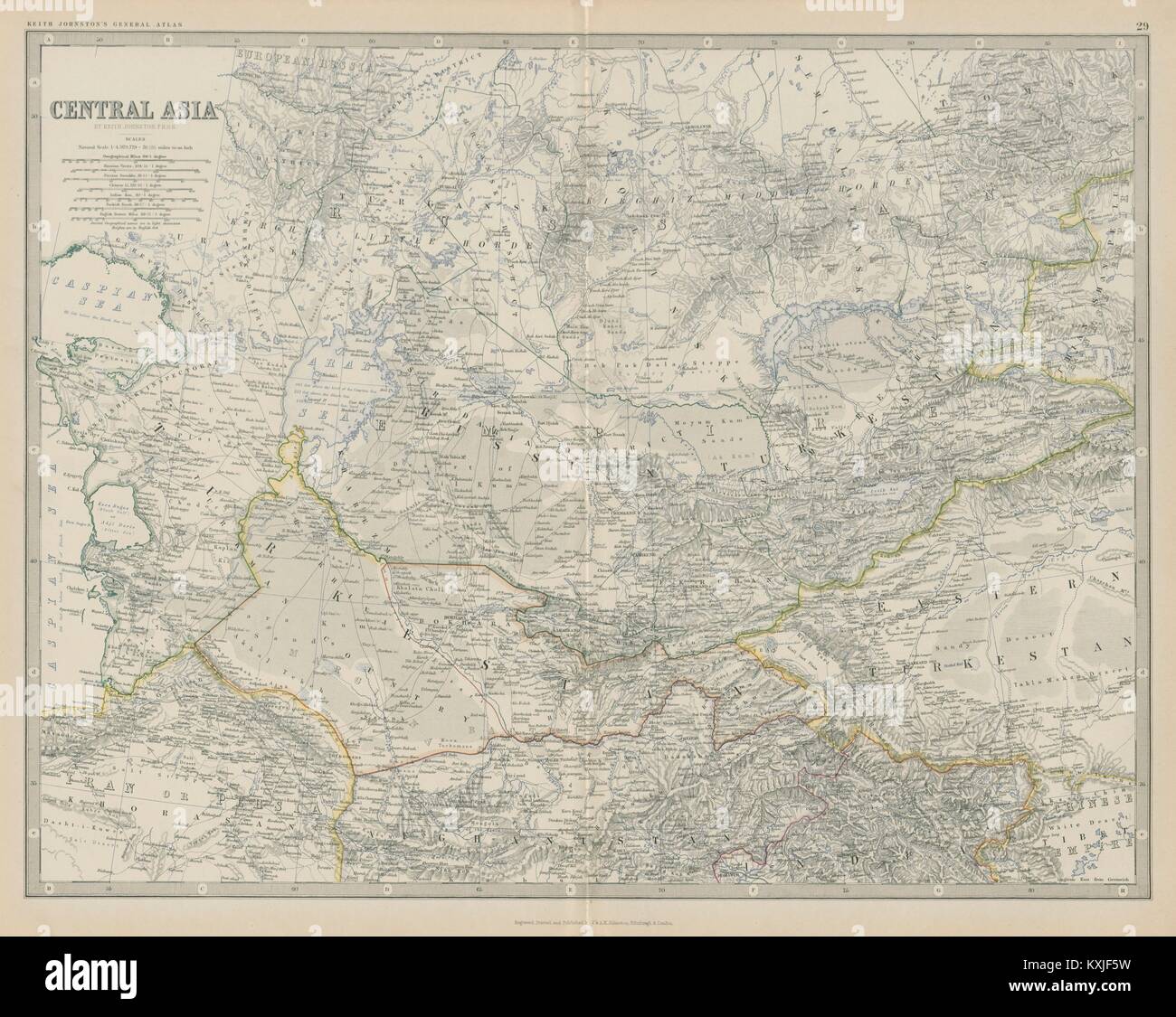 Old central asia map hi-res stock photography and images - Alamy