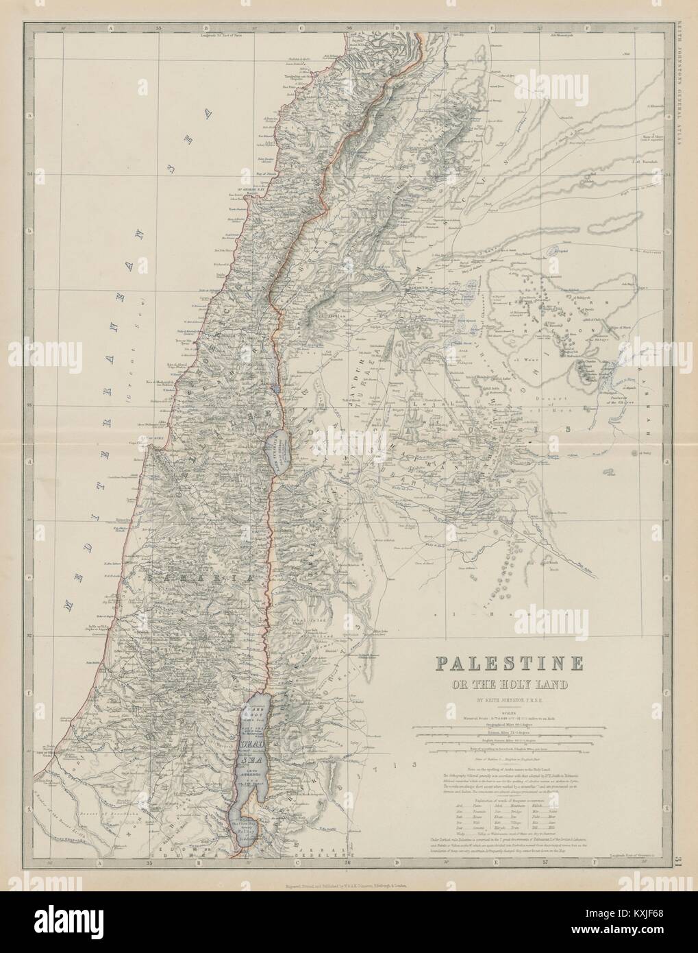 Vintage map of the holy land hi-res stock photography and images - Alamy