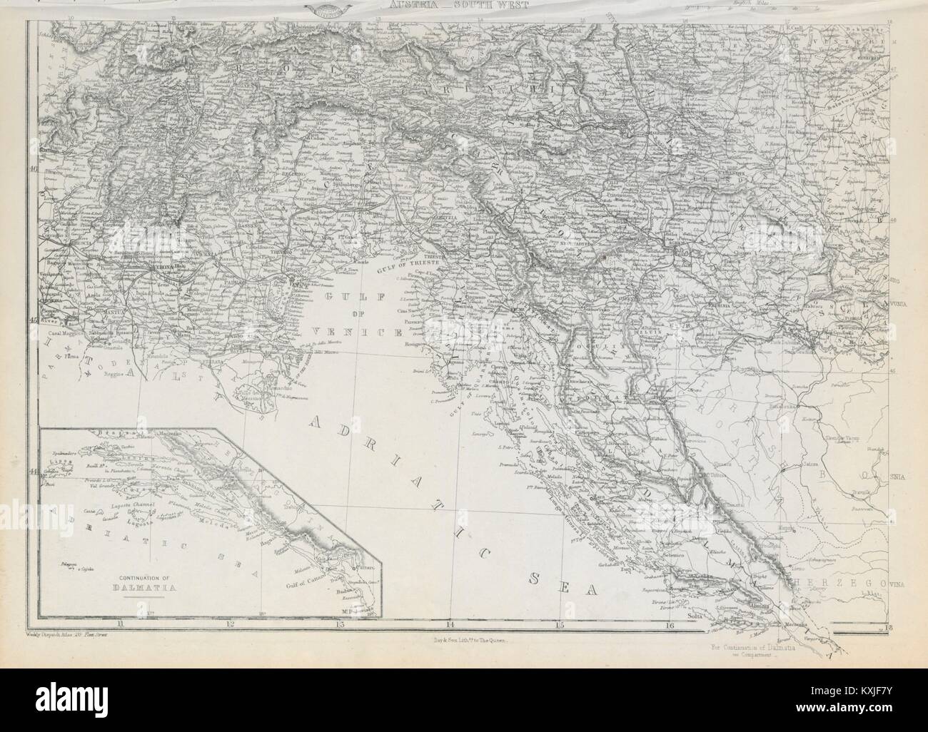 AUSTRIAN EMPIRE SW. Dalmatia Croatia Venice Tyrol Carinthia. DOWER ...