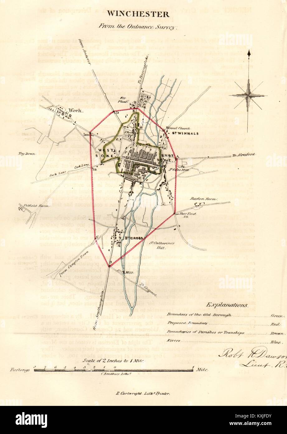 Winchester hampshire map hi-res stock photography and images - Alamy
