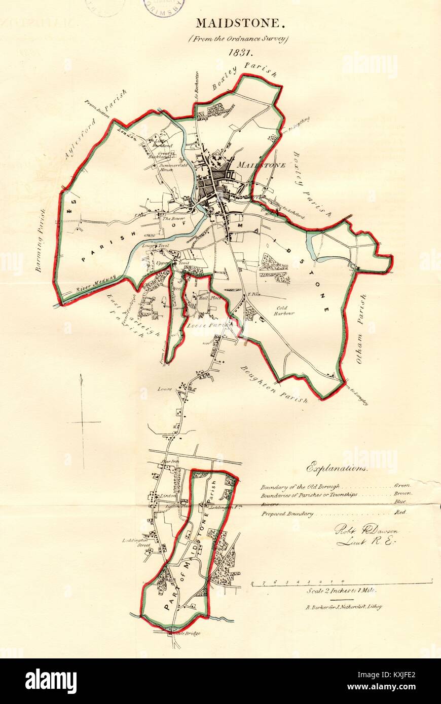 Map maidstone hi-res stock photography and images - Alamy
