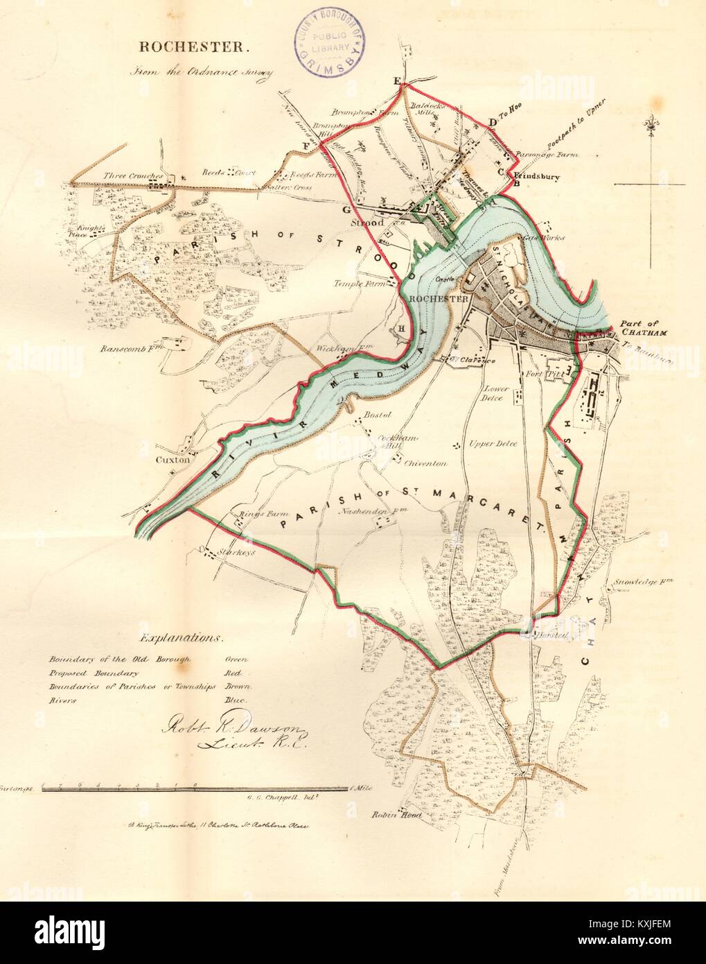 ROCHESTER town/borough plan. REFORM ACT. Strood Chatham. Kent. DAWSON ...