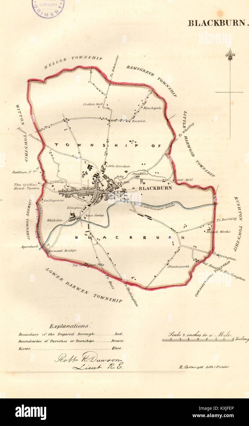 Map of blackburn hi-res stock photography and images - Alamy