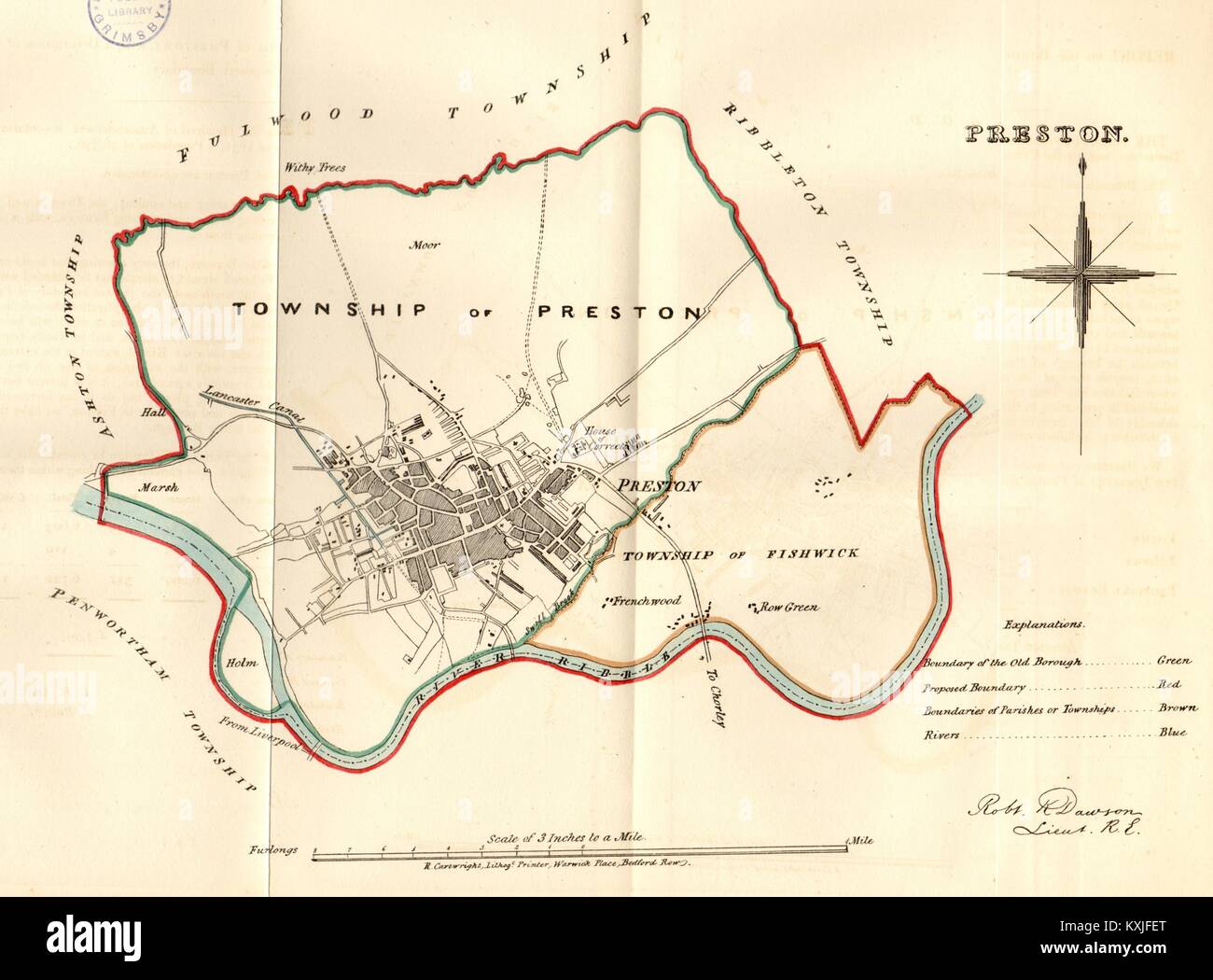 Lancashire map 19th century hi-res stock photography and images - Alamy