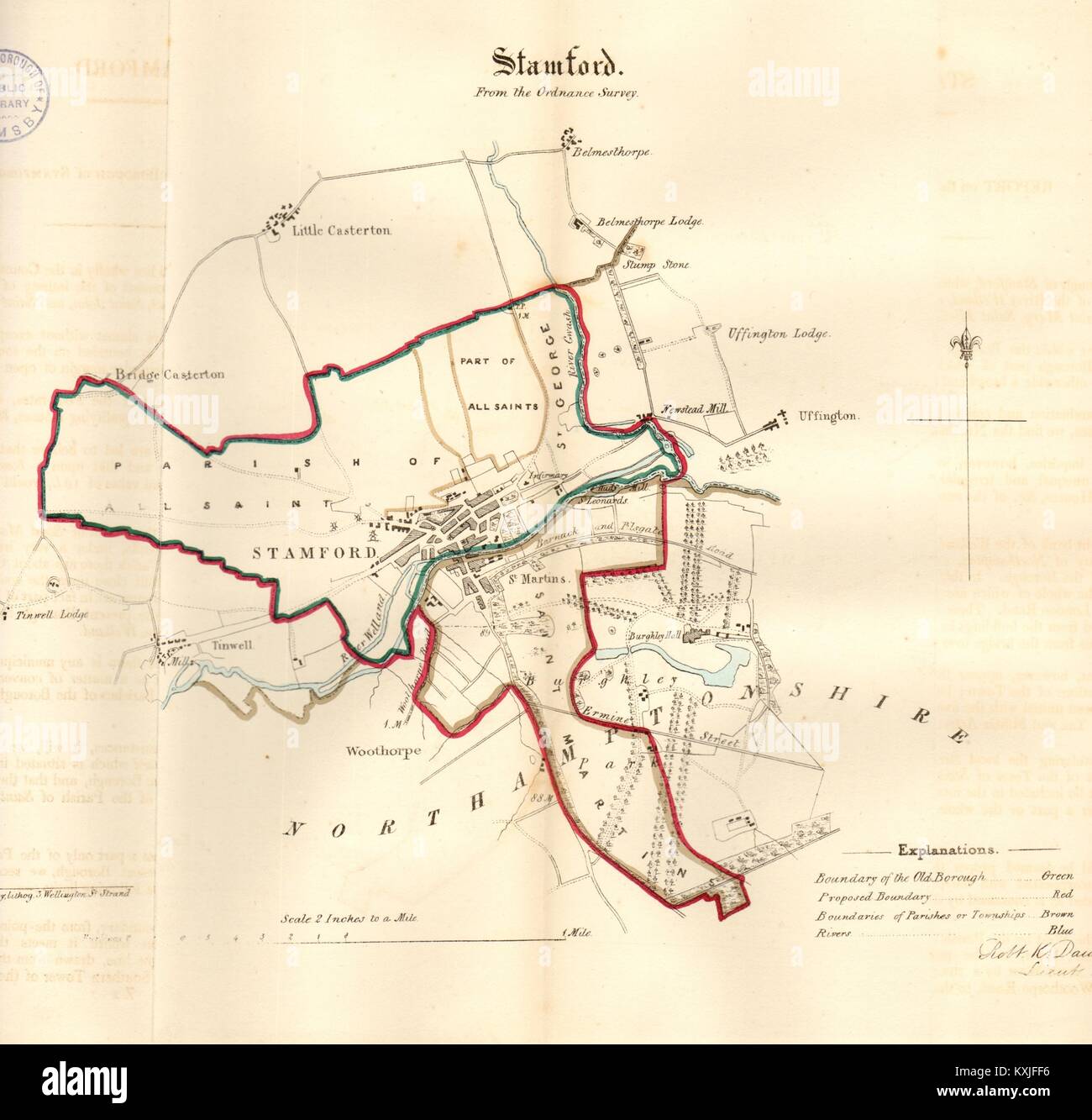 STAMFORD town/borough plan. REFORM ACT. Tinwell. Lincolnshire. DAWSON ...