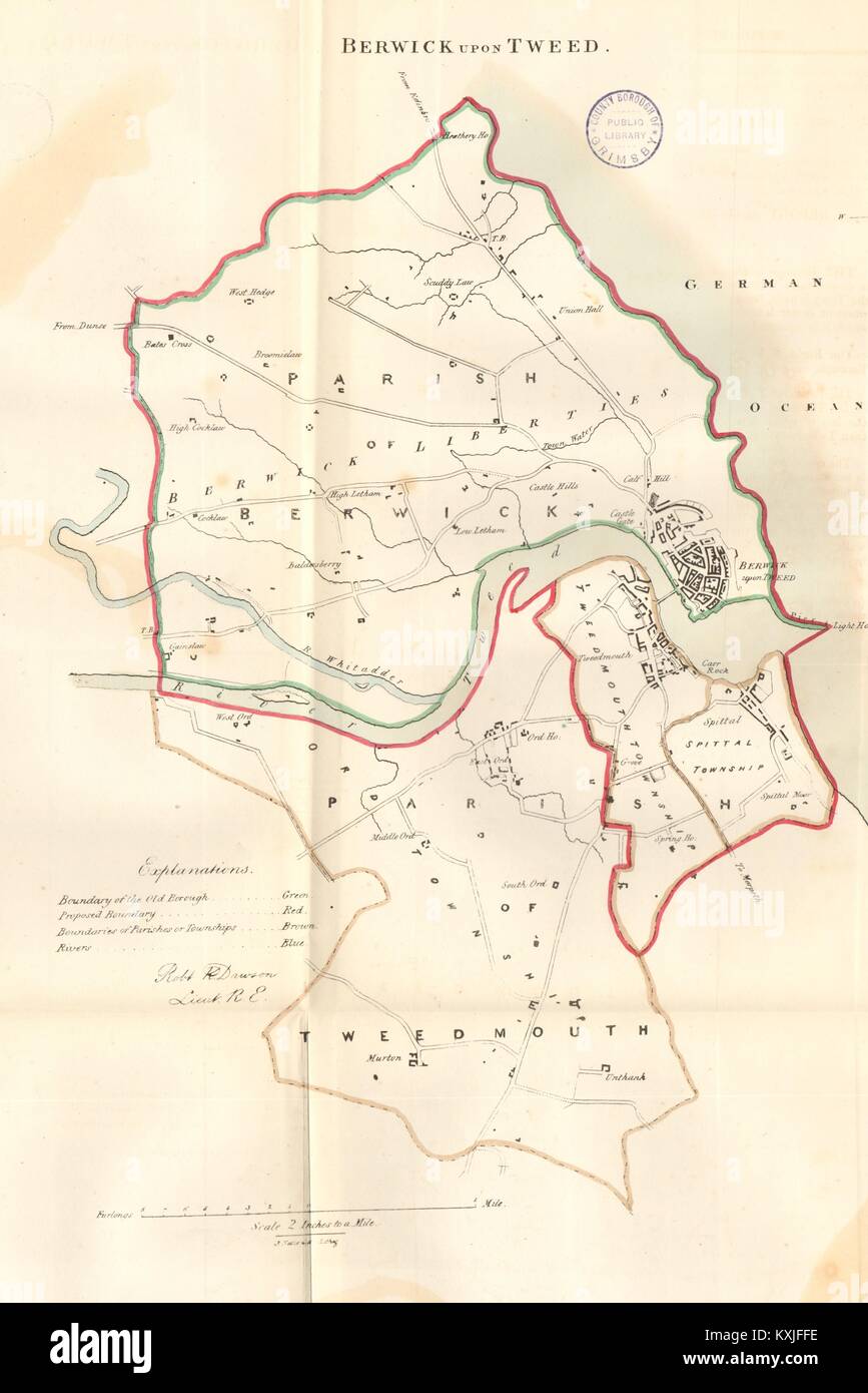 Tweed outline map hi-res stock photography and images - Alamy
