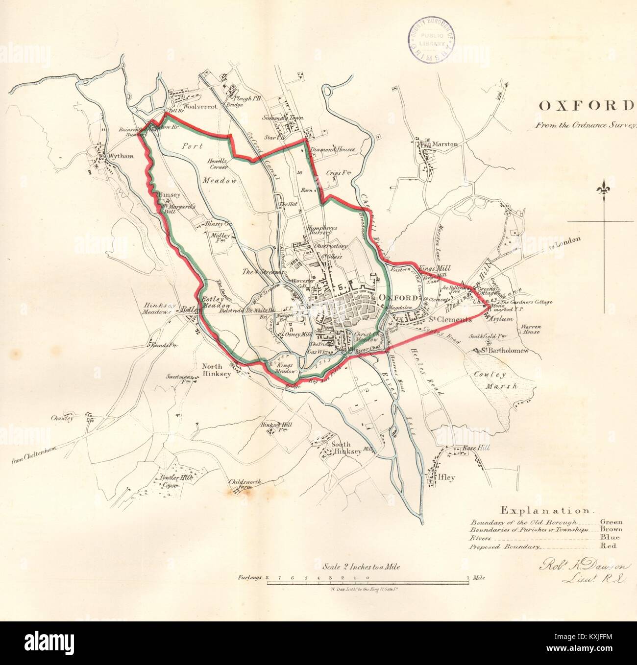 19th century map oxford hi-res stock photography and images - Alamy