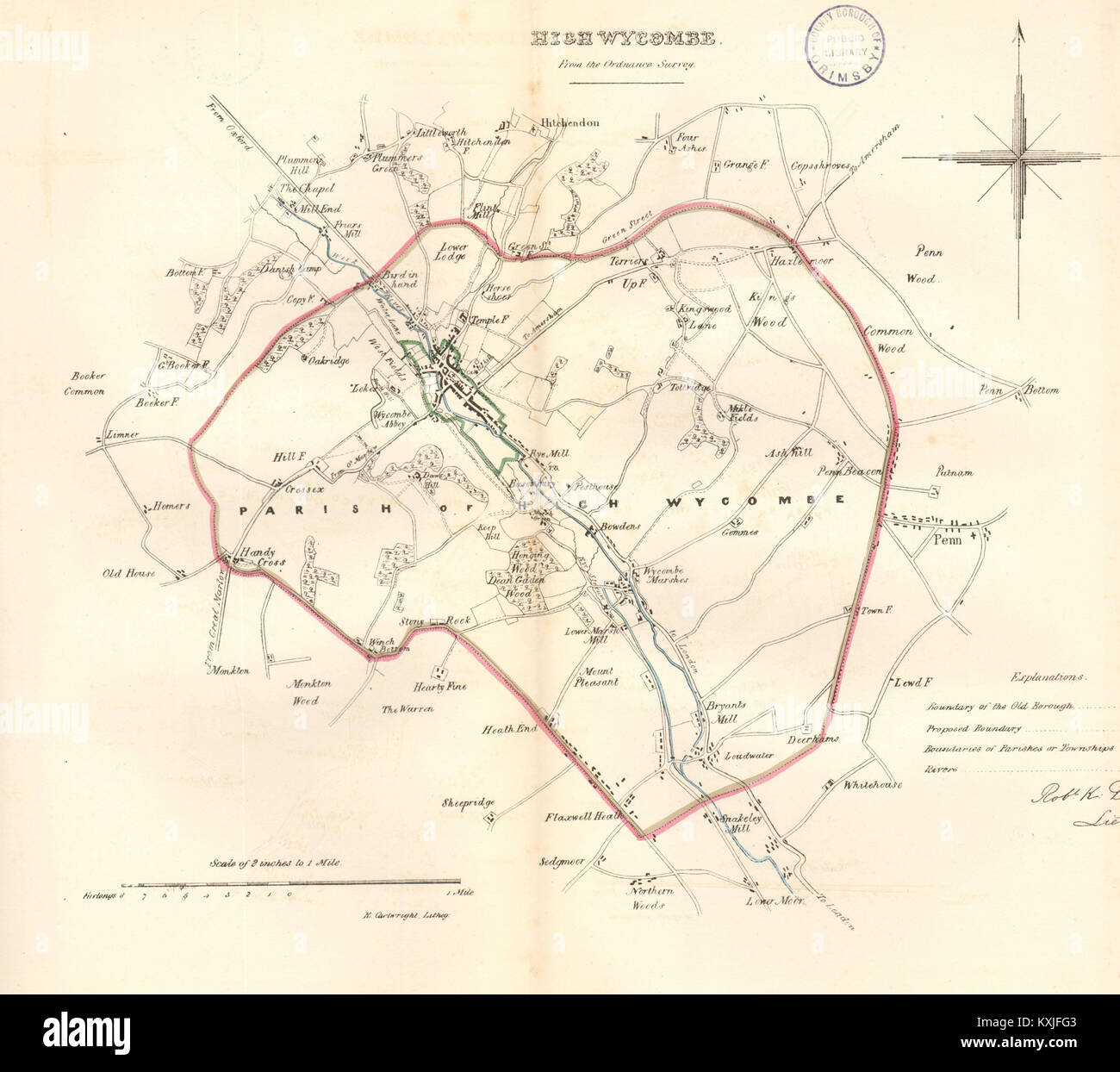 High wycombe map hi-res stock photography and images - Alamy
