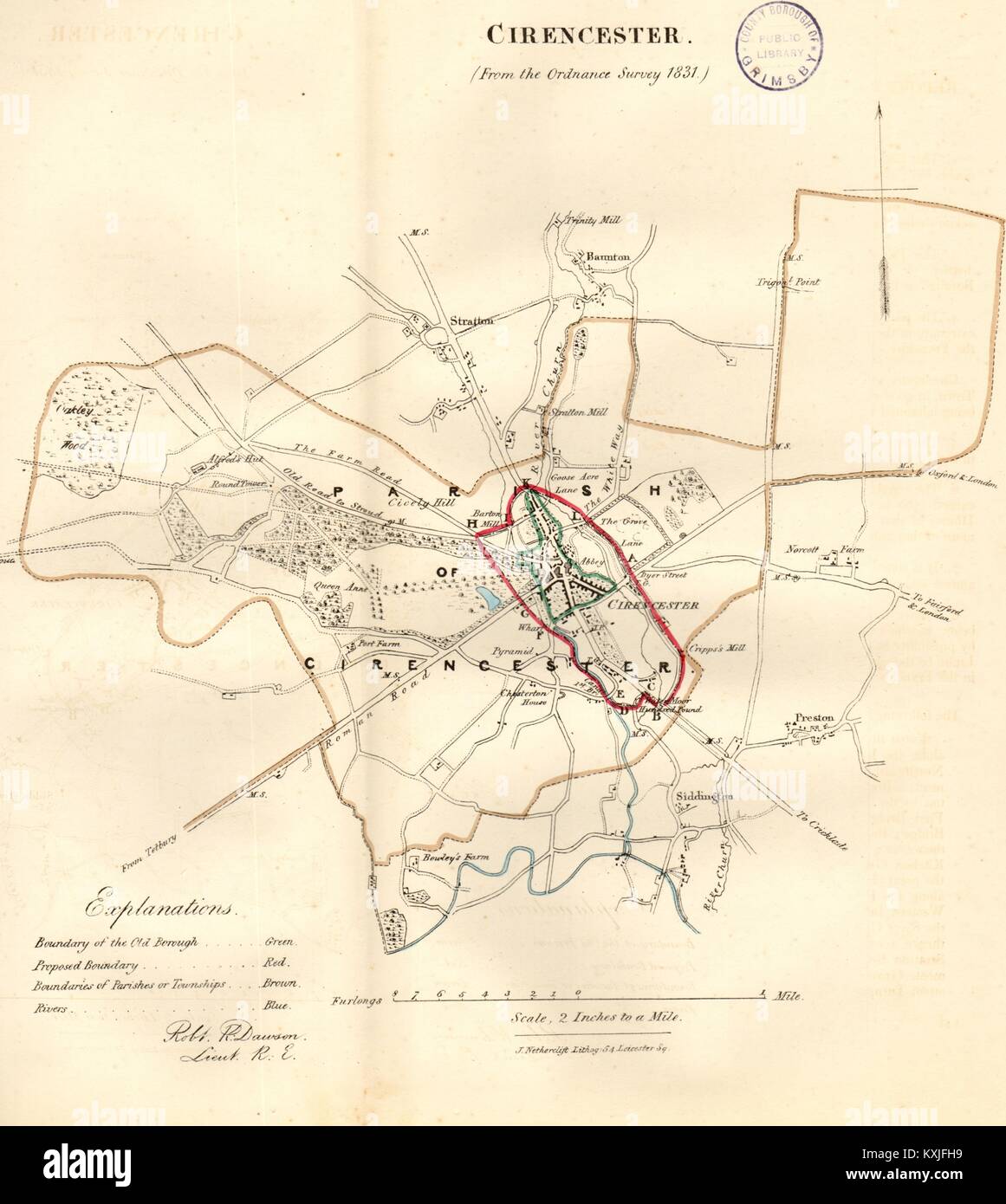 Map of cirencester hi-res stock photography and images - Alamy