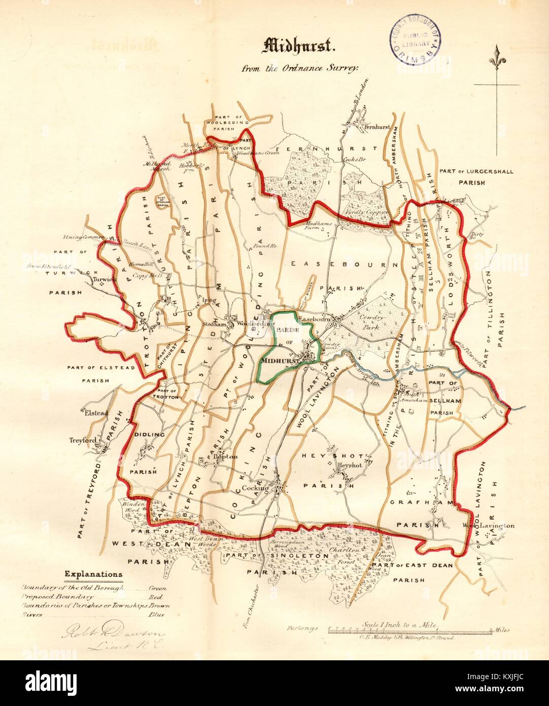 Map of midhurst hi-res stock photography and images - Alamy