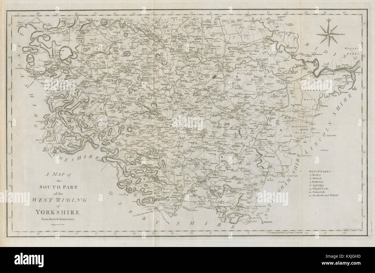 "A map of the South part of the West Riding of Yorkshire…" by John CARY ...