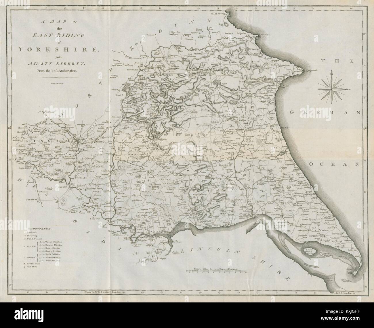Yorkshire map 18th century hi-res stock photography and images - Alamy