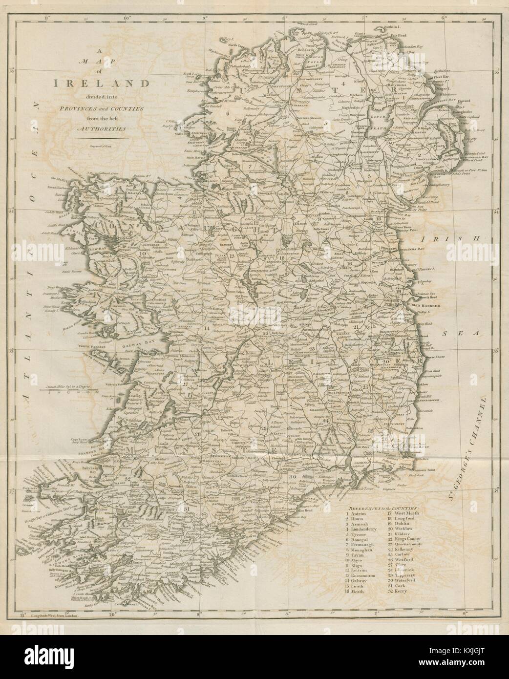 "A map of Ireland divided into provinces and counties…" by John CARY ...