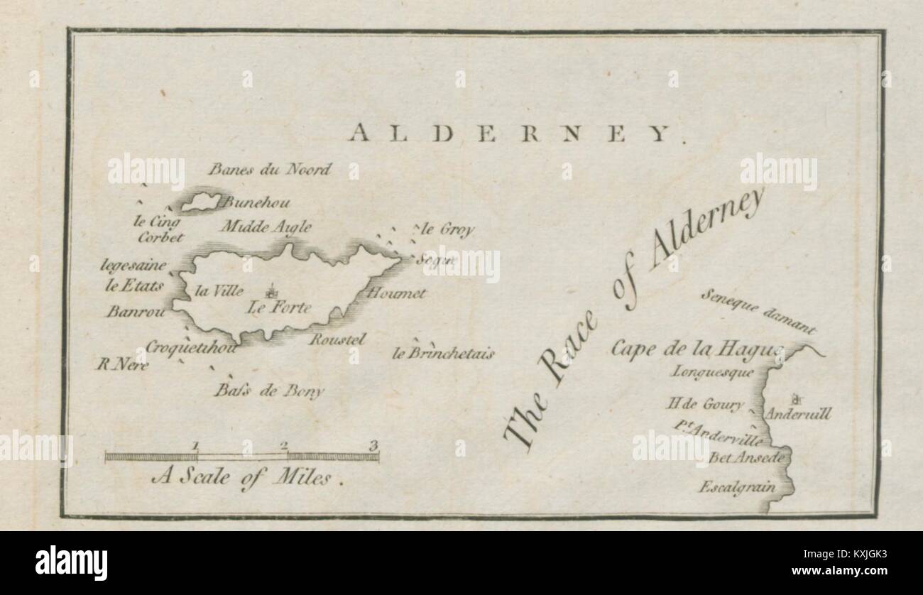The island of Alderney by John CARY. Channel Islands. SMALL 1789 old ...